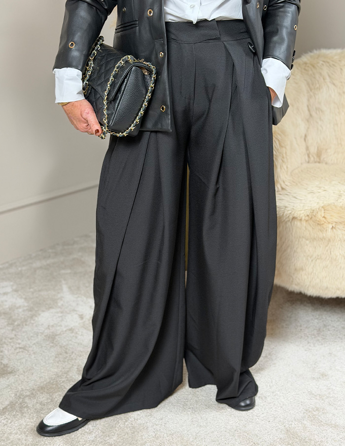 Pantalon Pien Plooien 18221 Zwart - Chica's Mode
